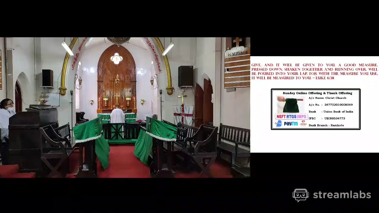 CSI Christ Church - Ramkote/02-08-2020/Live Sunday Service - YouTube