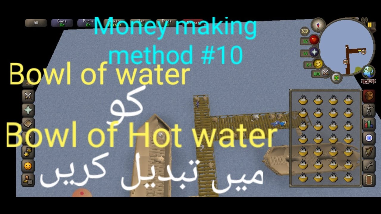 Osrs money making guide #10 by making Bowl of Hot water - YouTube