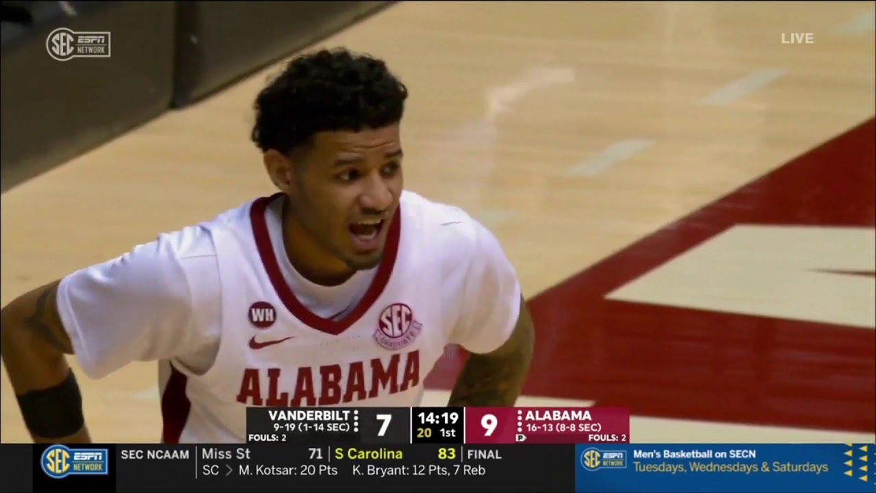 James "Beetle" Bolden | Alabama vs Vanderbilt 24 PTS 03/03/2020 - YouTube