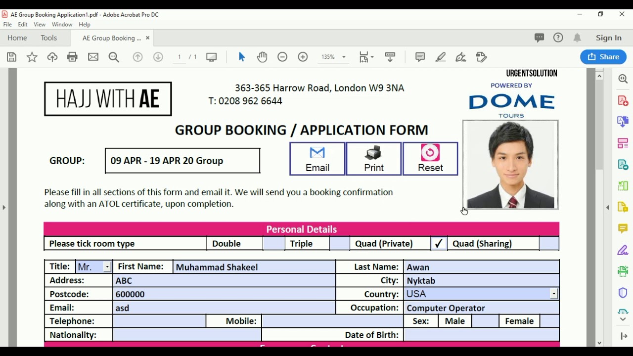 Fillable PDF Form Gig - YouTube