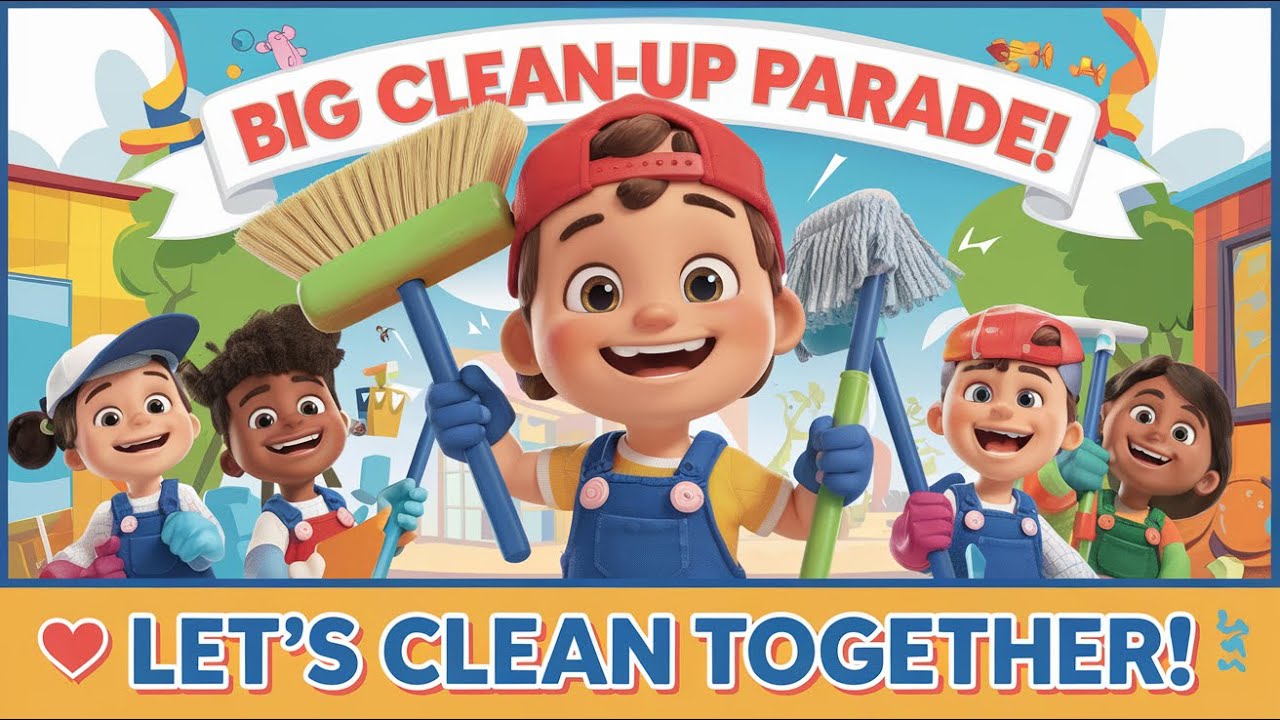 🎉 The Big Clean-Up Parade! 🧹 Fun Kids Song About Cleaning and Teamwork ...