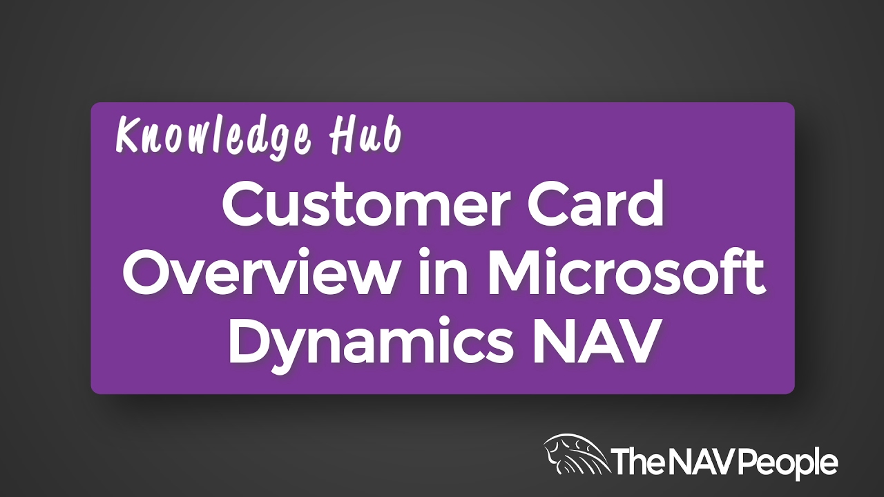 Customer Card Overview - YouTube