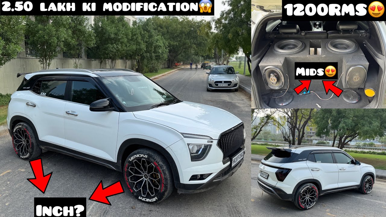 🔥Tastefully Modified Hyundai Creta🔥Full Modified😍Interior🔥 लाउड म्यूजिक ...