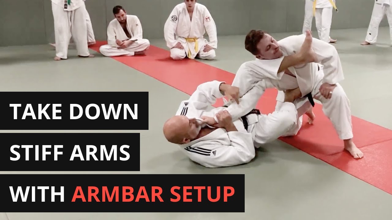 How to Takedown a Stiff Armed Opponent in Judo/BJJ - YouTube