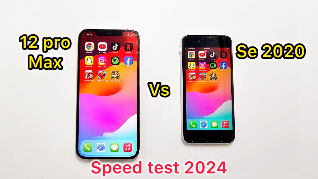 iPhone 12 Pro Max vs iPhone SE 2020 speed test - YouTube