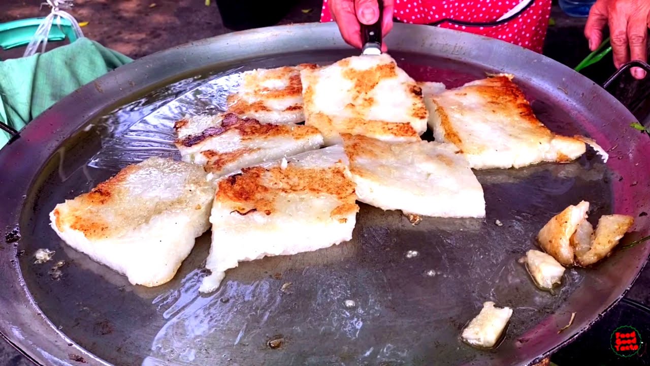 Thai Giant Fried Radish Cake Turnip Cake (Kanom Pak Kad) - Pad Thai ...