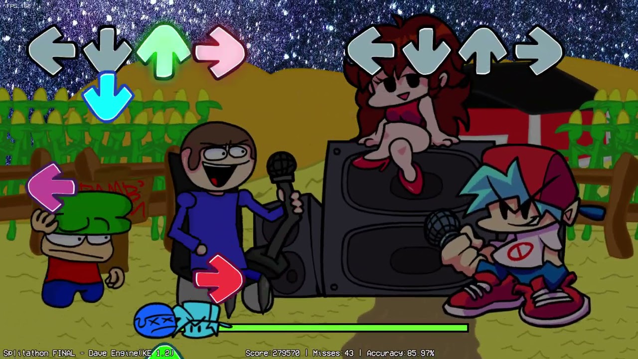 FNF Vs. Dave and Bambi - Splitathon (4k) - YouTube