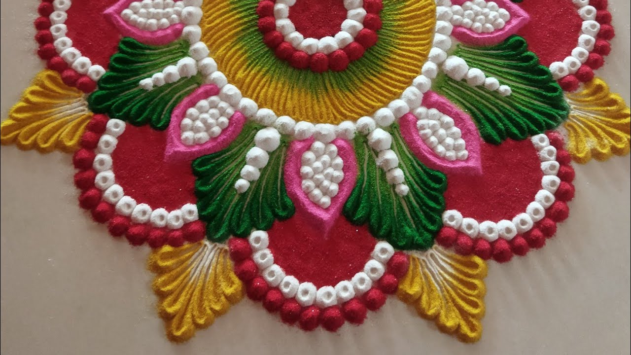 Best Navaratri rangoli design || diwali & dhanteras rangoli|| durga ...