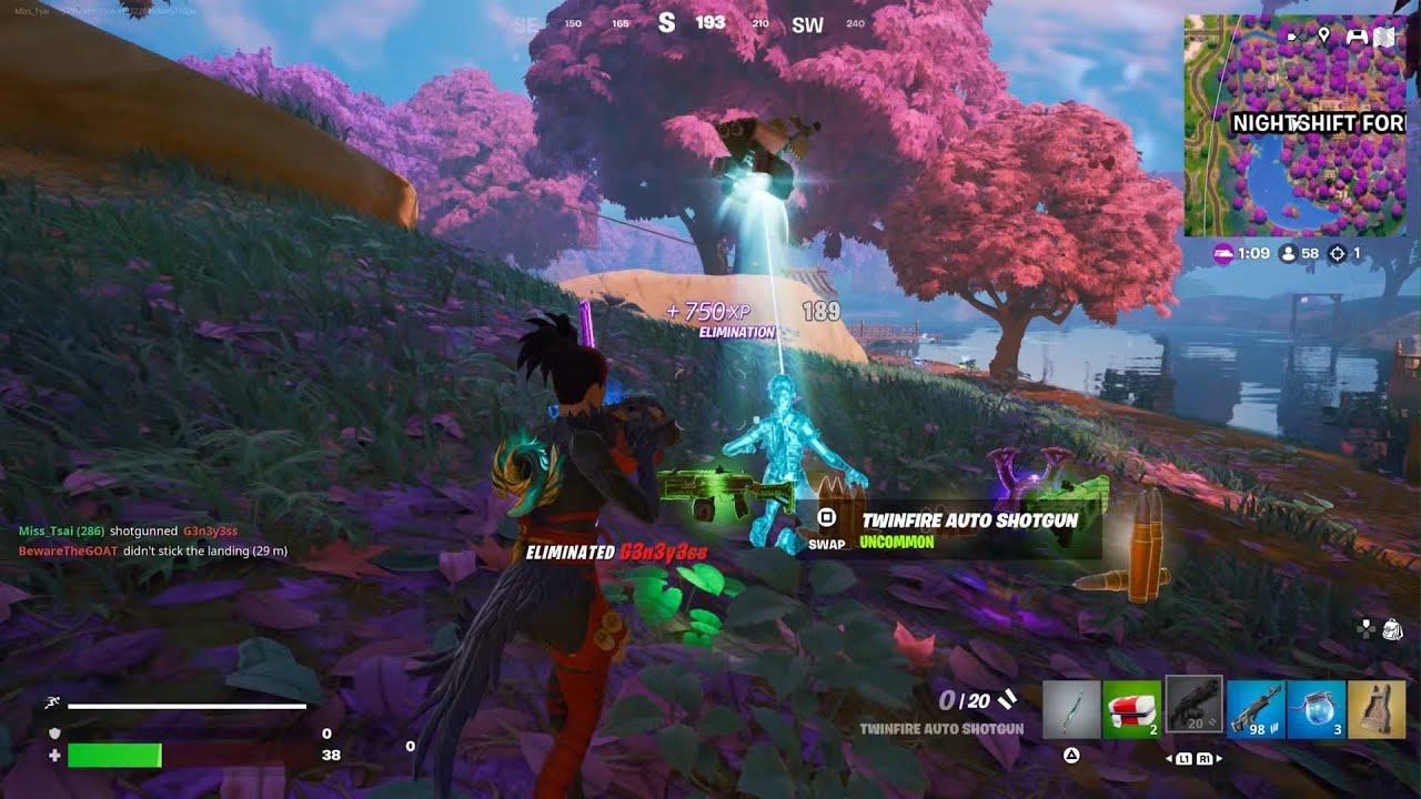 Fortnite Battle royal chapter 6 S1 Corvida combo gameplay - YouTube