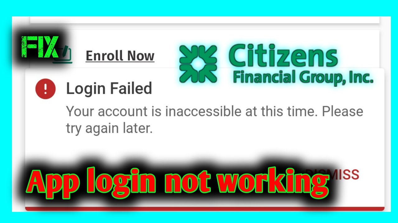 Fix Citizens Bank app login not working | Citizens Bank your account is ...