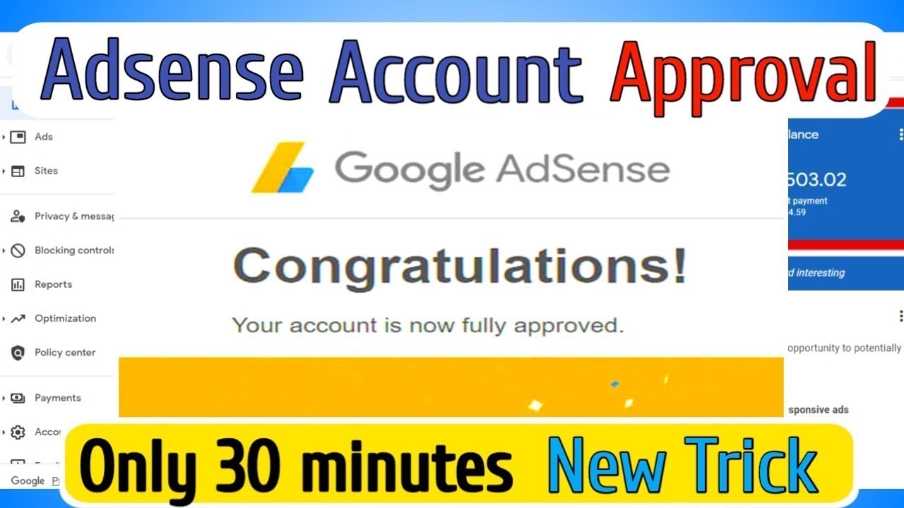 My Hidden Trick to Approve your Adsense with in 30 Mins || Fast Adsense ...