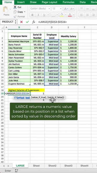 If function that can help you calculate salaries……. #shorts #excel - YouTube