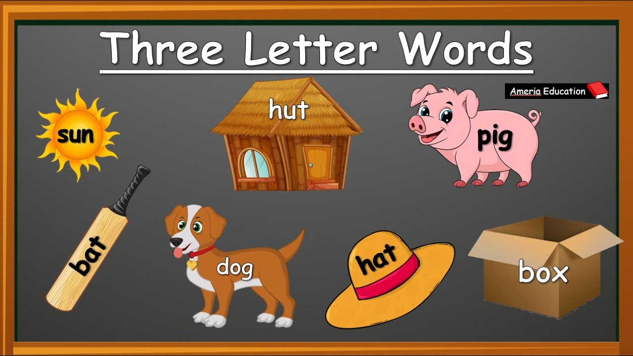 3 letter words with pictures | 3 letter words | English vocabulary ...