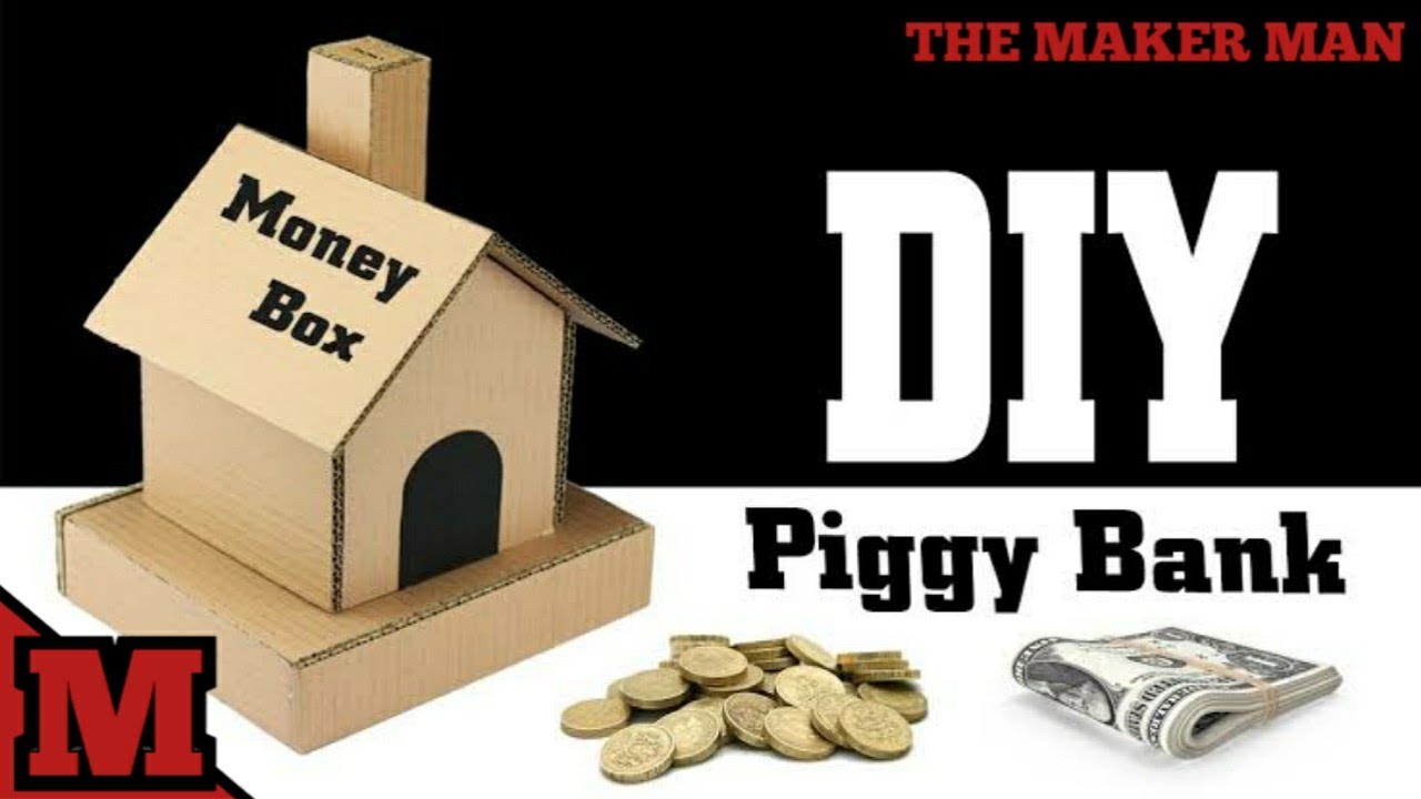 Making of house Money Box/ Piggy Bank using Cardboard DIY - YouTube