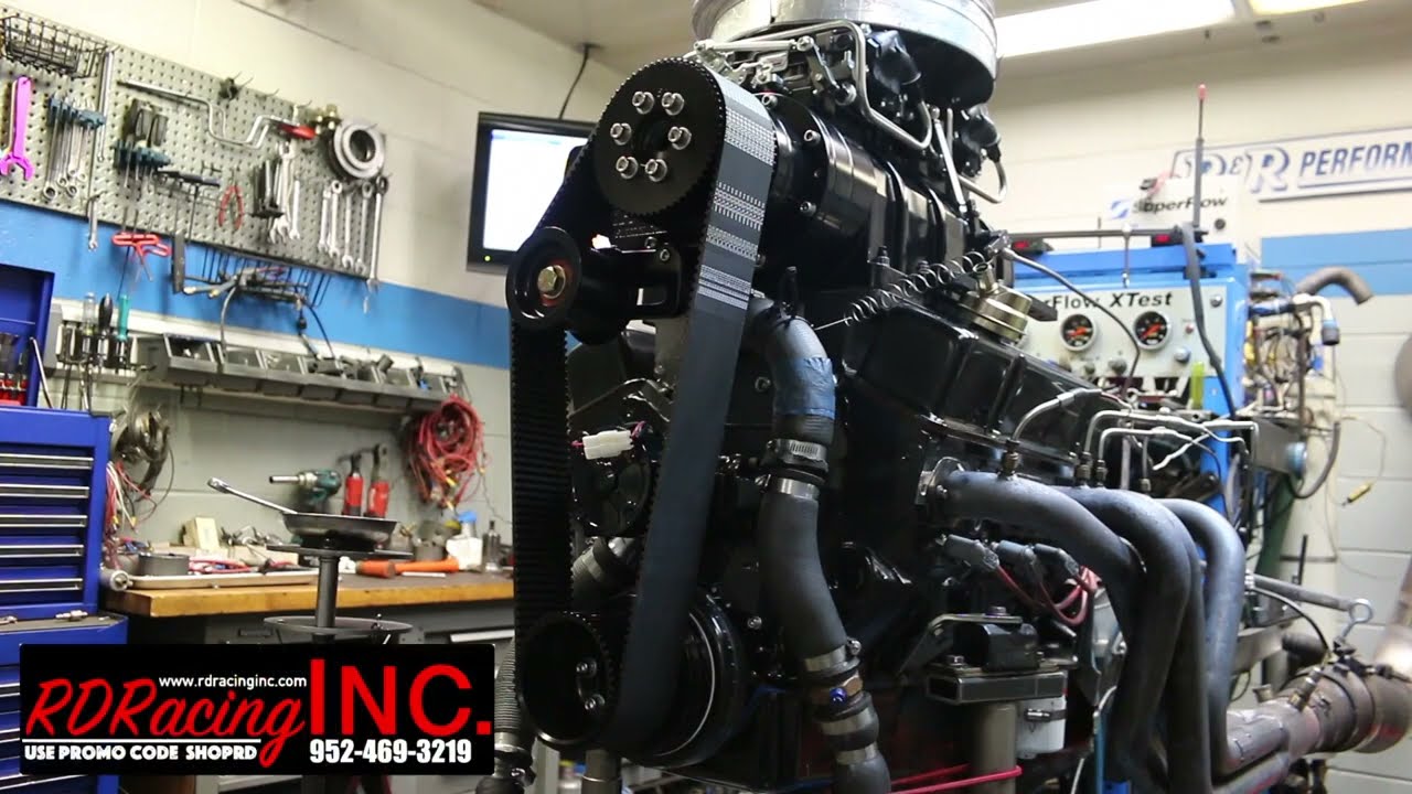 Small Block Chevy 372 871 Blower Motor Dyno - YouTube