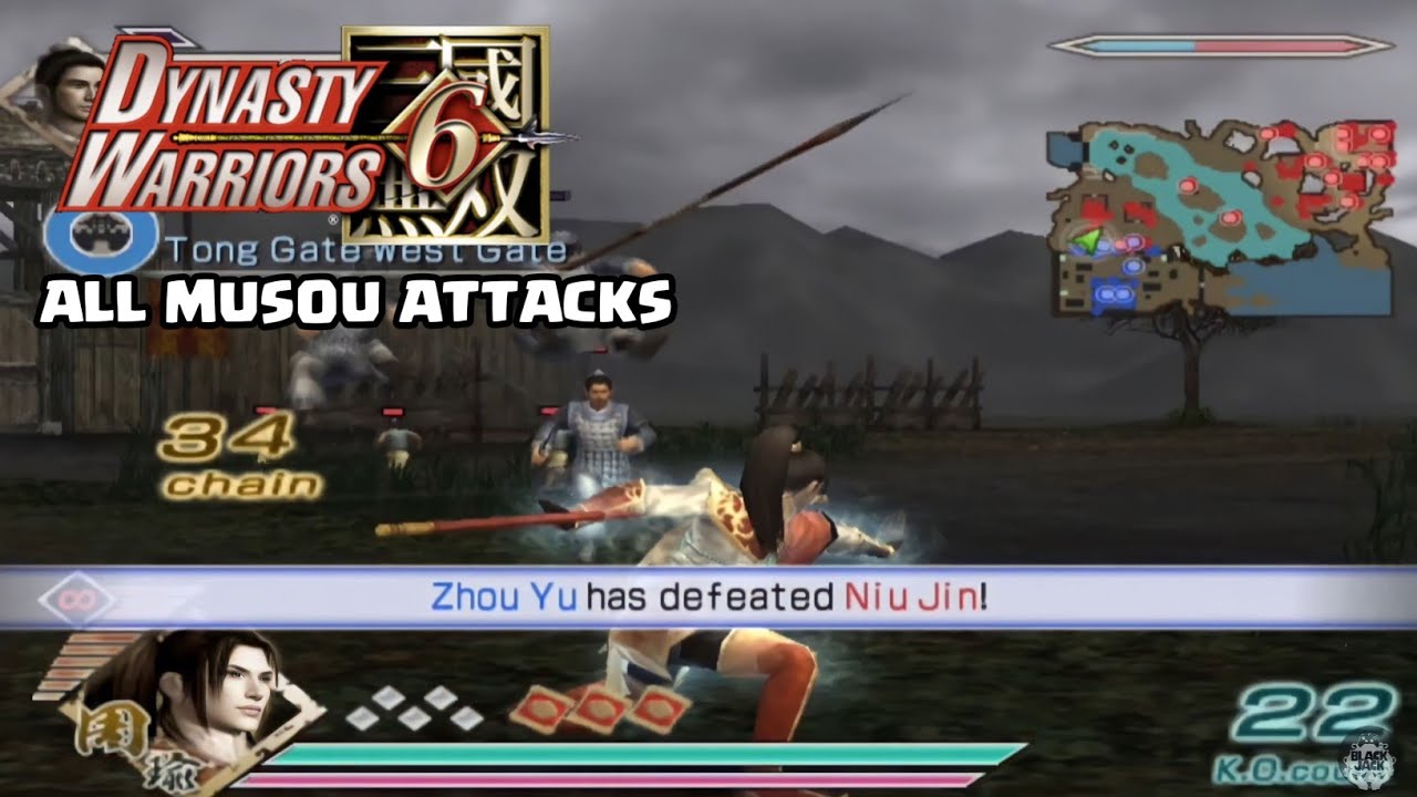 Dynasty Warriors 6 (PS2) | All Musou Attacks & Combo Skill Normal (Full ...