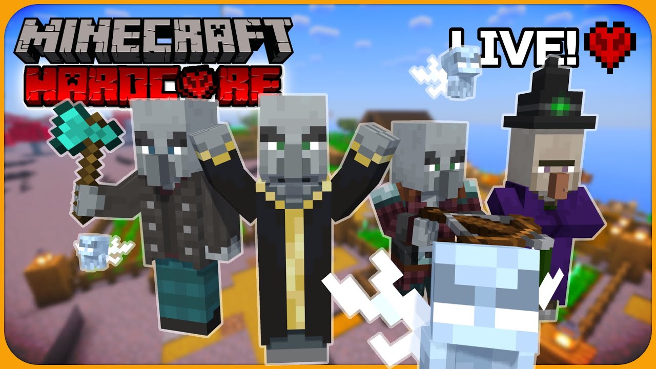 Making a BETTER RAID FARM in Minecraft Hardcore / Live [S5 | EP29 ...