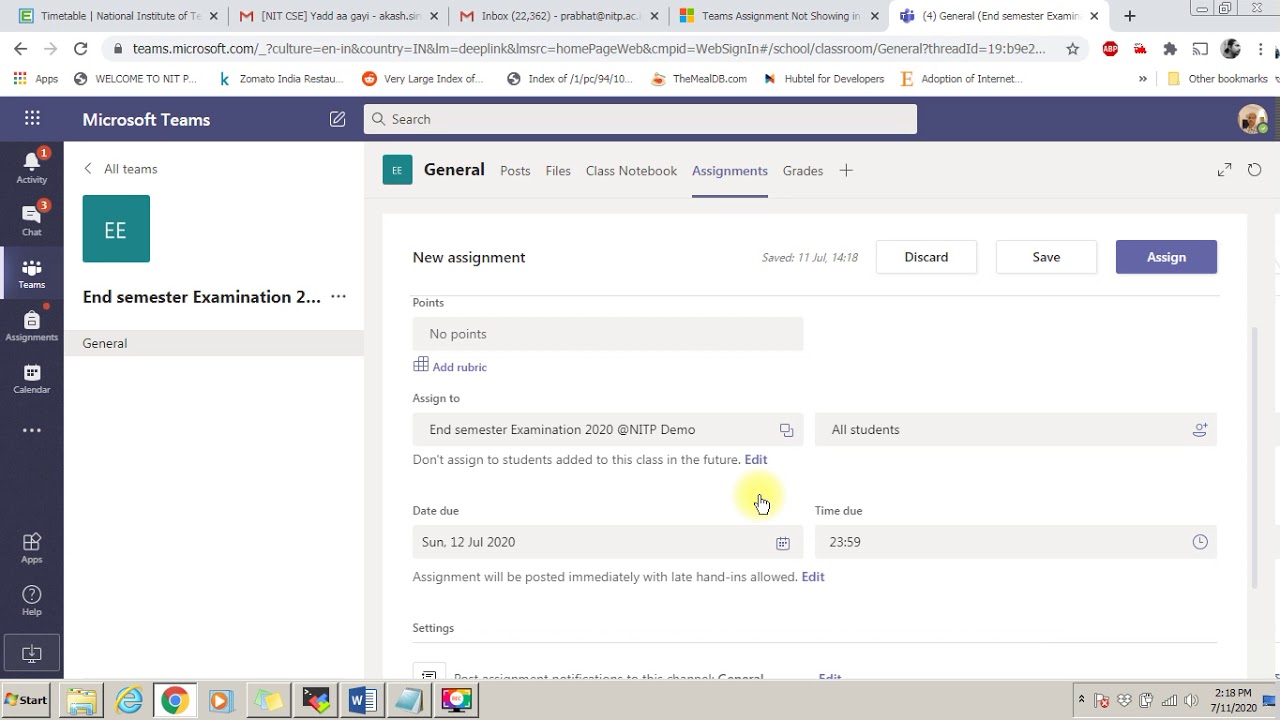 Tutorial for Uploading Question Papers on Microsoft Teams - YouTube