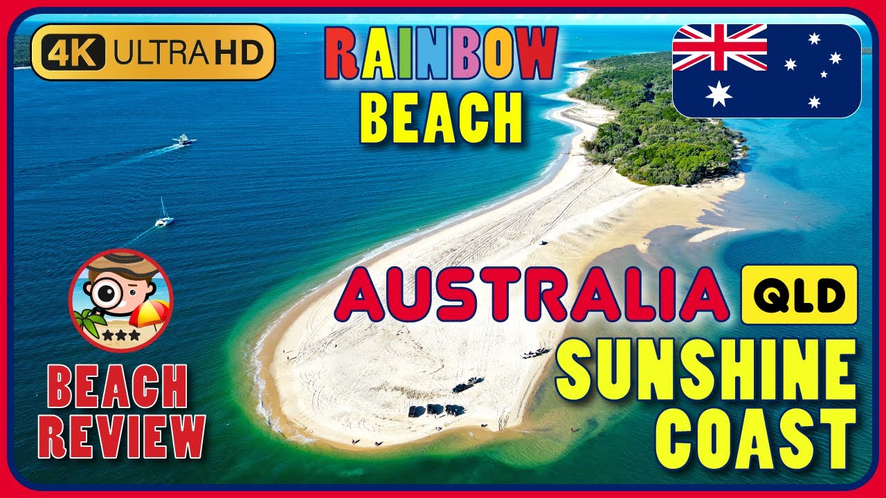 🌈Rainbow Beach Sunshine Coast 🇦🇺 (Stunning beach!😲) 4k Walking Tour ...