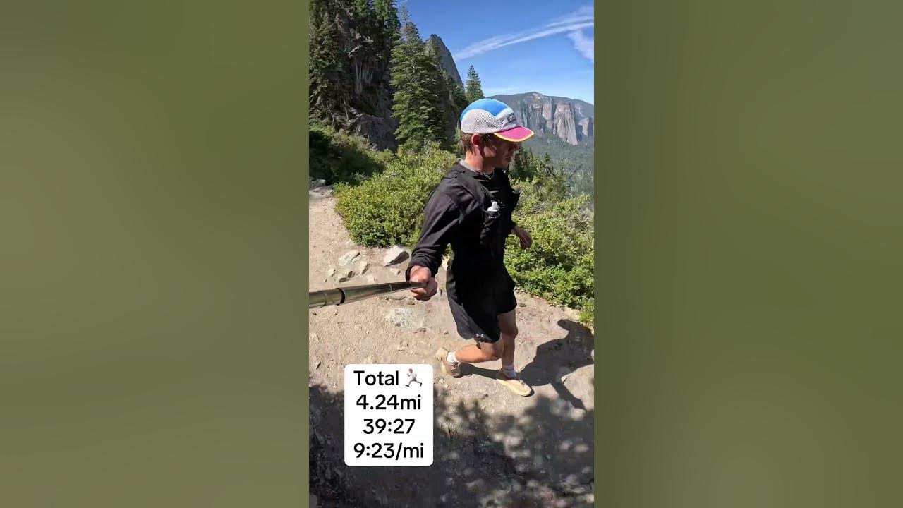 INSANE YOSEMITE VALLEY FOUR MILE HALF DOME VIEW MOUNTAIN TRAIL RUN 🏞️⛰️ ...