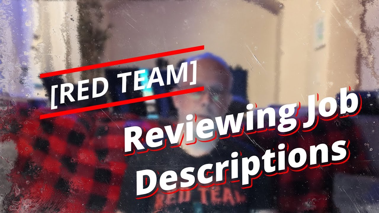 Red Team: Reviewing Job postings! - YouTube