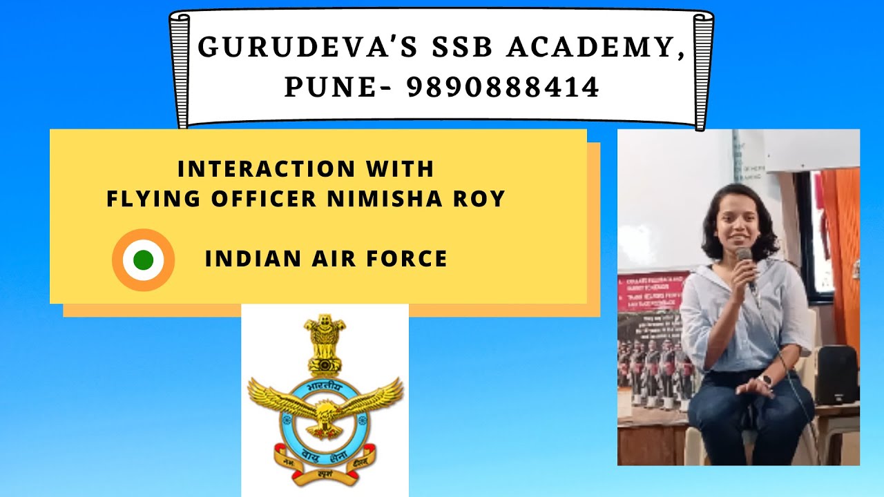 Interaction with Flying Officer Nimisha Roy at Gurudeva's SSB Academy | Indian Air Force - YouTube