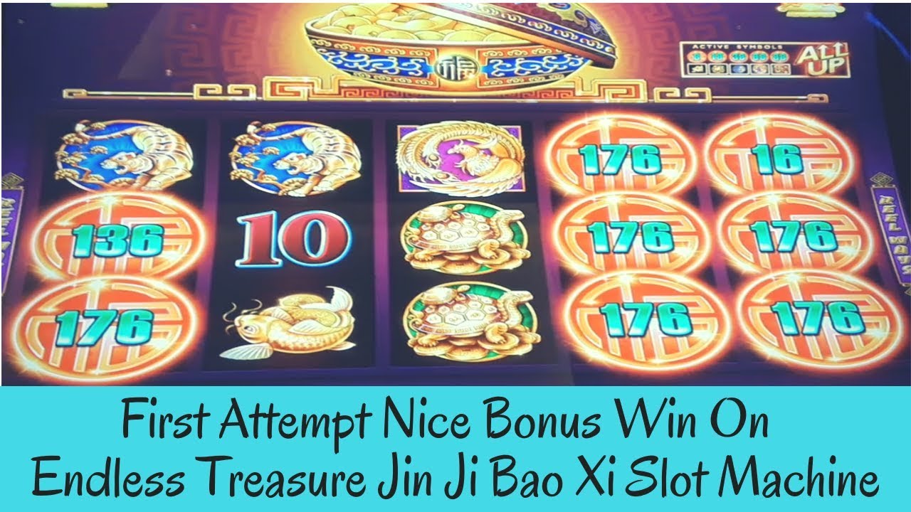 FIRST ATTEMPT NICE BONUS WIN ON ENDLESS TREASURE JIN JI BAO XI SLOT ...
