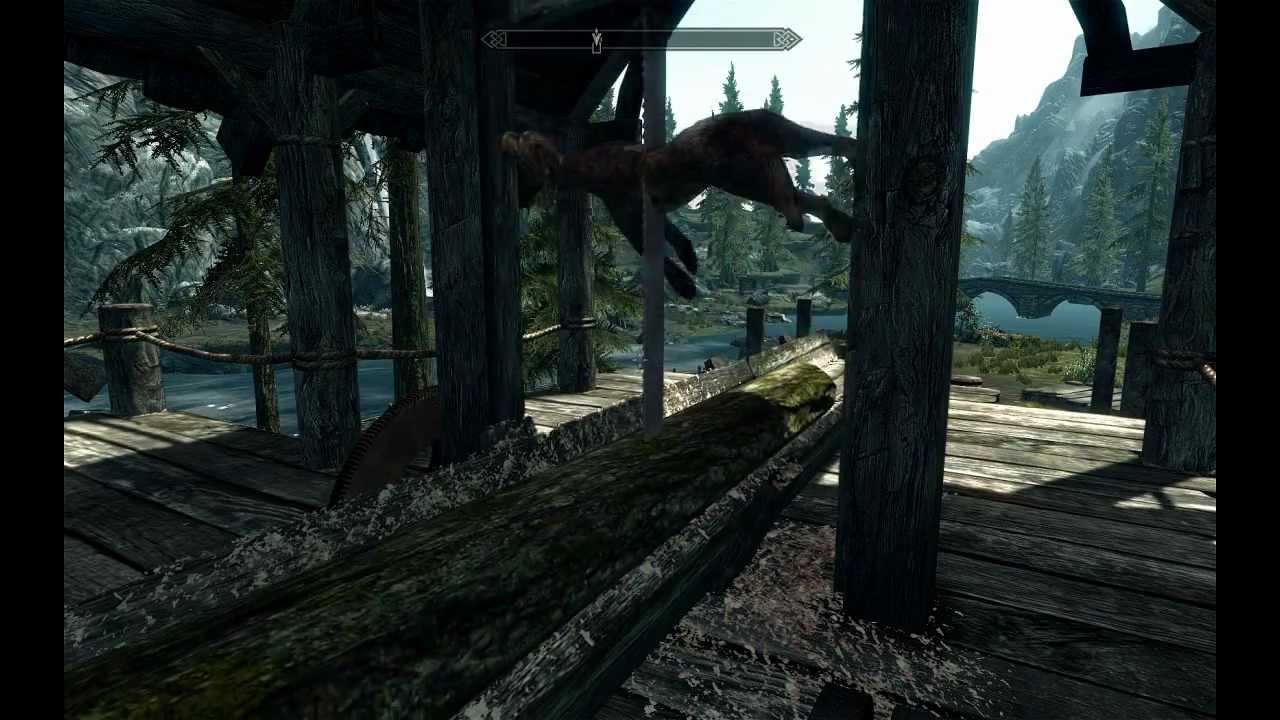 Skyrim - Lumber Mill WTF Moment - YouTube