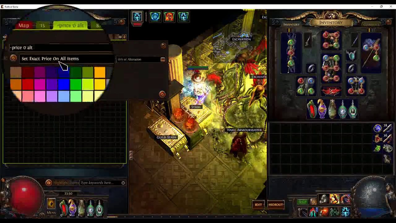 Hướng dẫn bán đồ bằng premium stash trên currency.poe.trade - YouTube