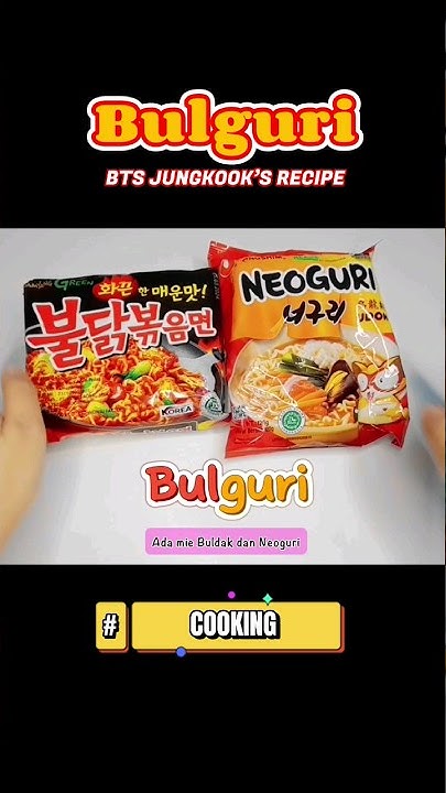 #Cooking BTS Jungkook's Recipe "BULGURI" Korean Spicy Noodles #koreanfood - YouTube