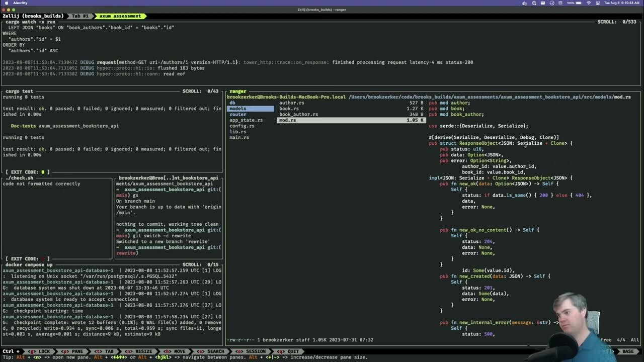 Stream archive: Axum DB Assessment (2023-08-08) - YouTube