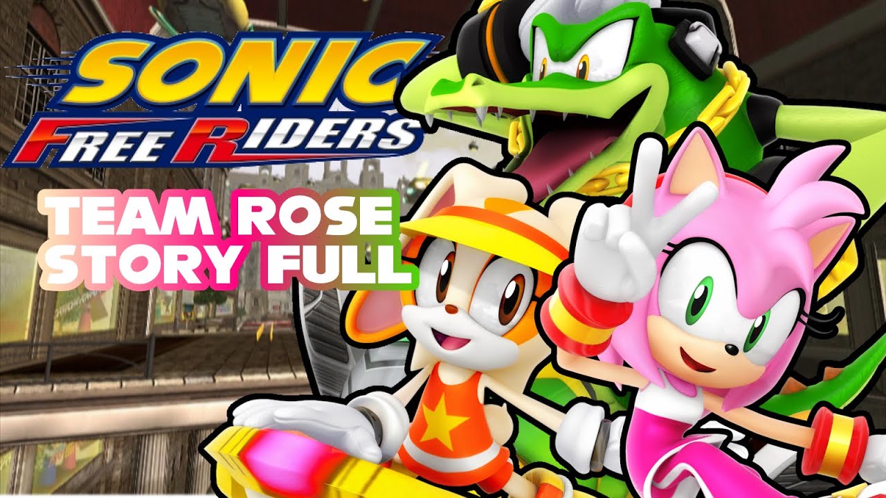 Sonic Free Riders - [Team Rose Story Full Playthrough] - YouTube
