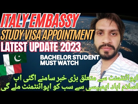Italy Embassy Islamabad Change Appointment system 2024 | Now get ...