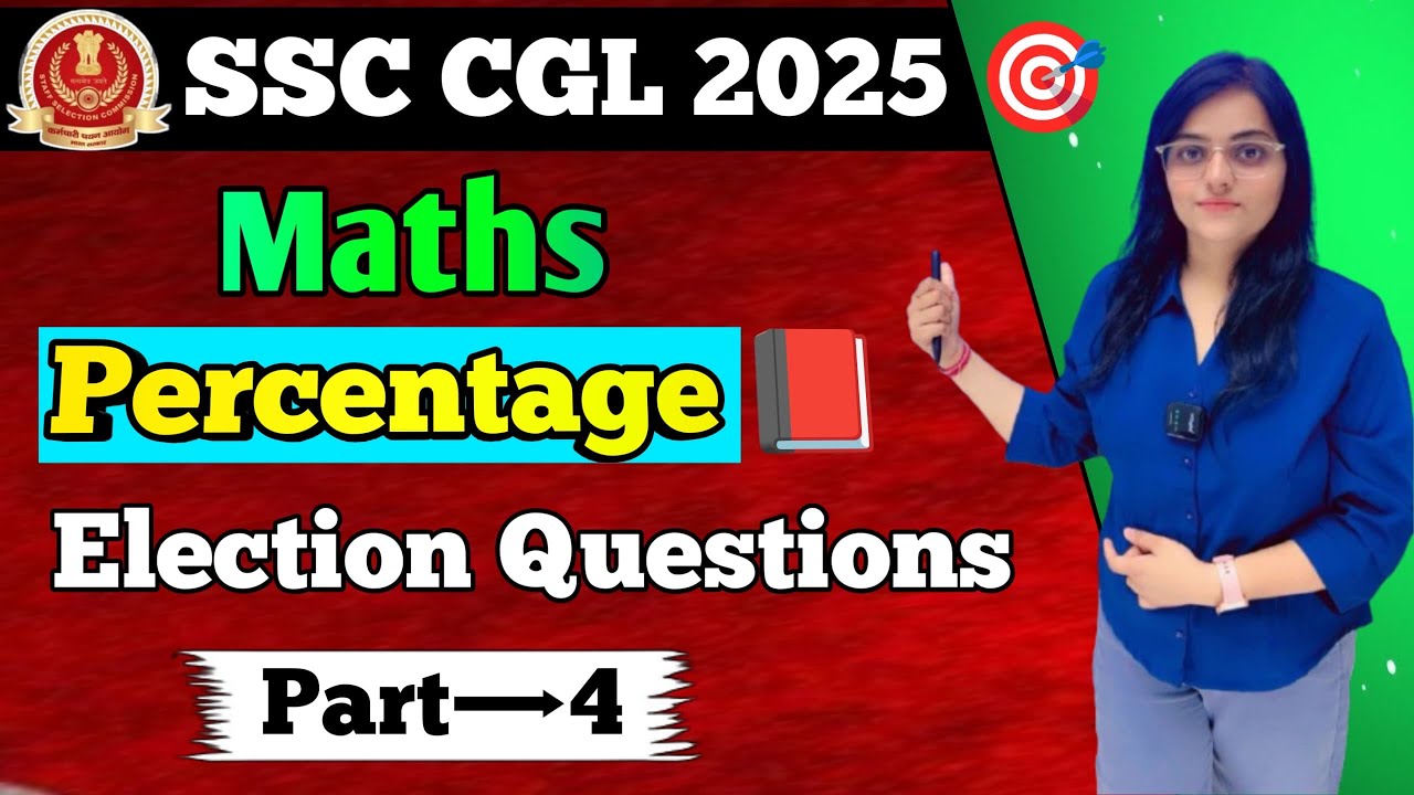 Percentage (Election Questions )⚡️for all competitive exams🎯Part - 4 # ...