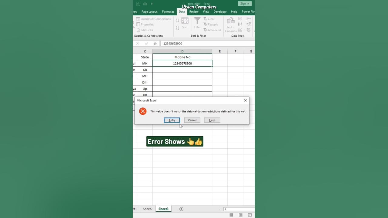 Restrict Data In Excel 🔥🔥 Excel Magical Hacks 👩🏻💻 Msexcel Exceltips Exceltricks