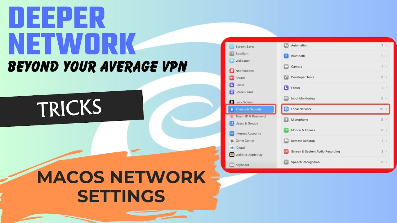 MacOS Local Network Settings - YouTube