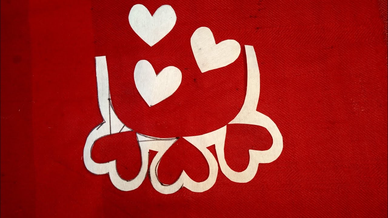 BEAUTIFUL 3 ️ ️ ️ HEART SHAPE ROUND NECK DESIGN CUTTING - YouTube