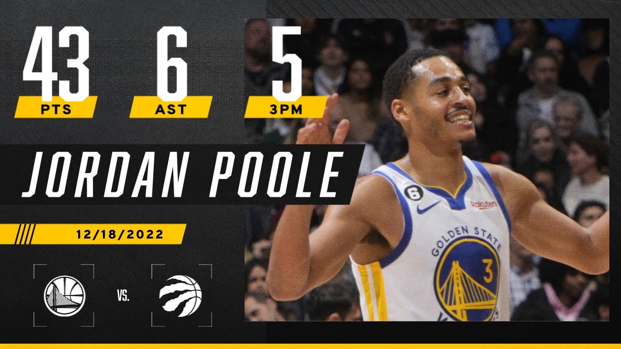Jordan Poole records CAREER-HIGH 43 PTS‼ - YouTube
