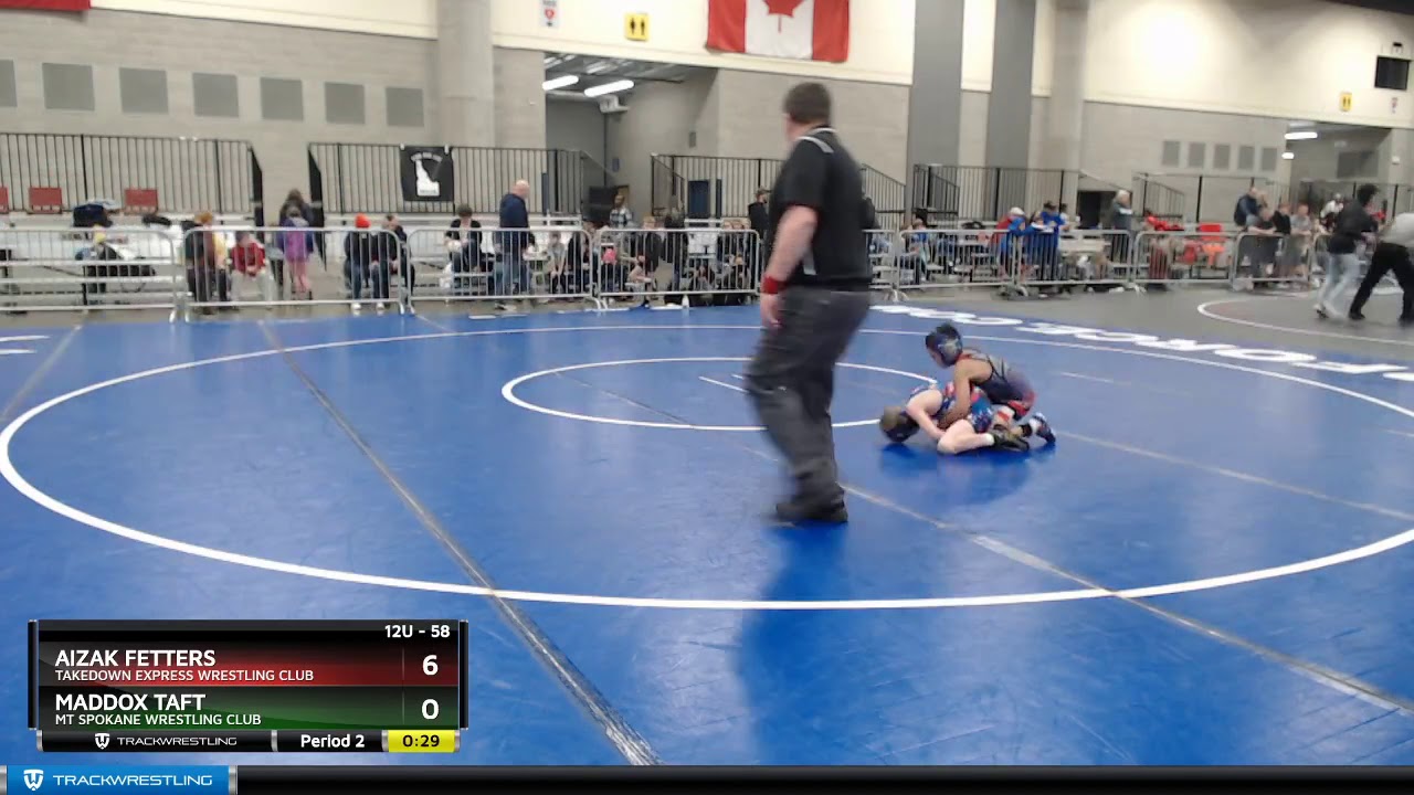 12U 58 Maddox Taft Mt Spokane Wrestling Club Vs Aizak Fetters Takedown ...