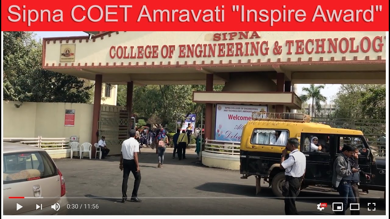 Sipna COET Amravati "Inspire Award" (9th State Level) - YouTube