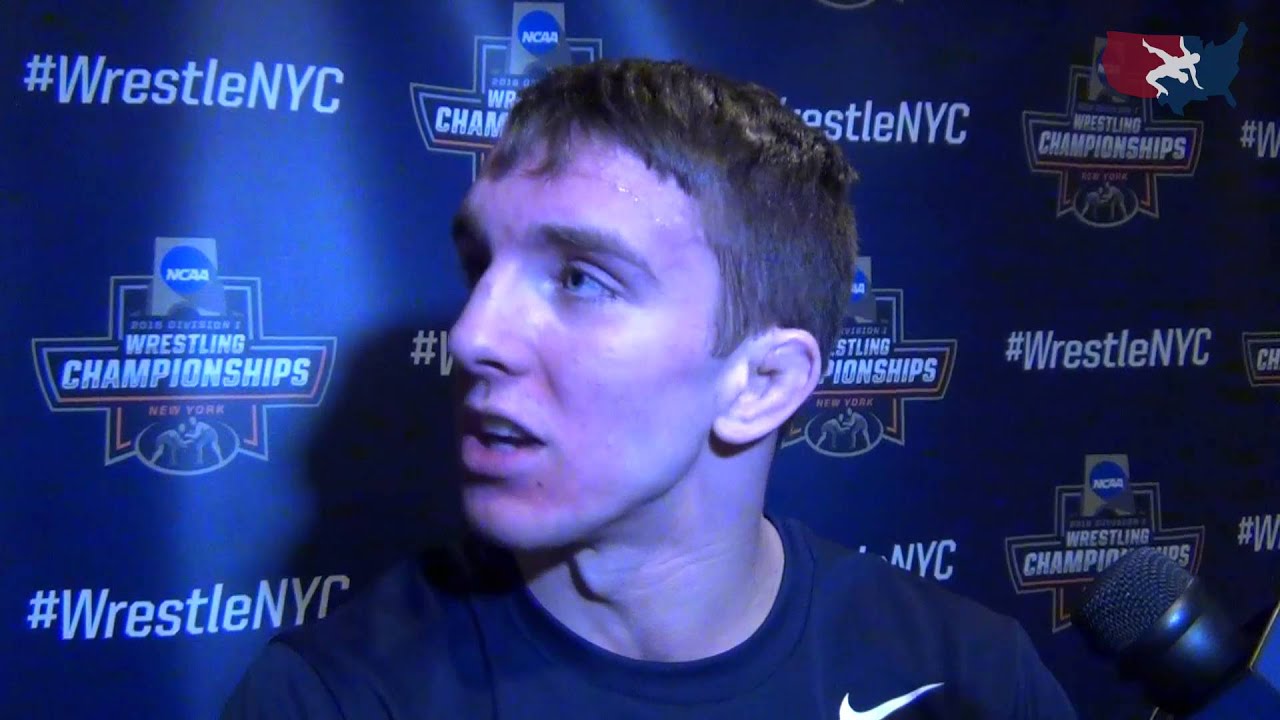 Zain Retherford (Penn State) after 149 NCAA quarterfinals win - YouTube