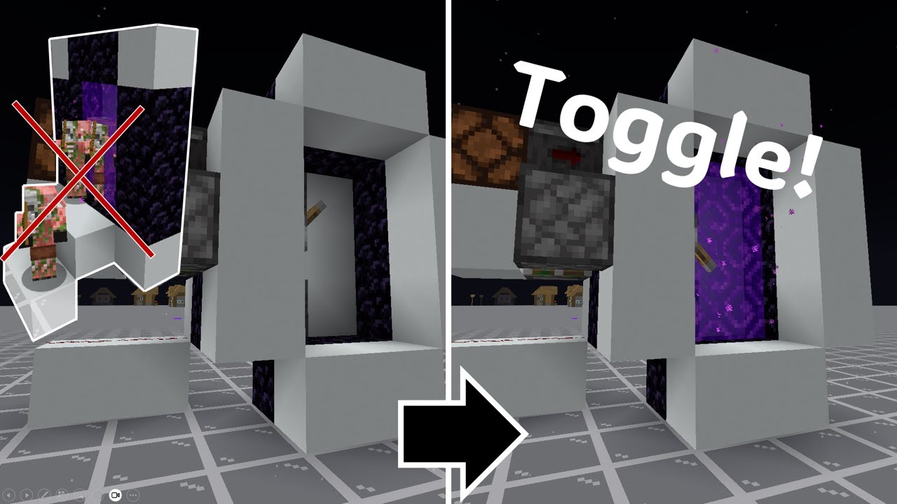 [Tutorial] Cheap, Compact Toggleable Minecraft Nether Portal To Avoid Zombie Pig Spawning in ...