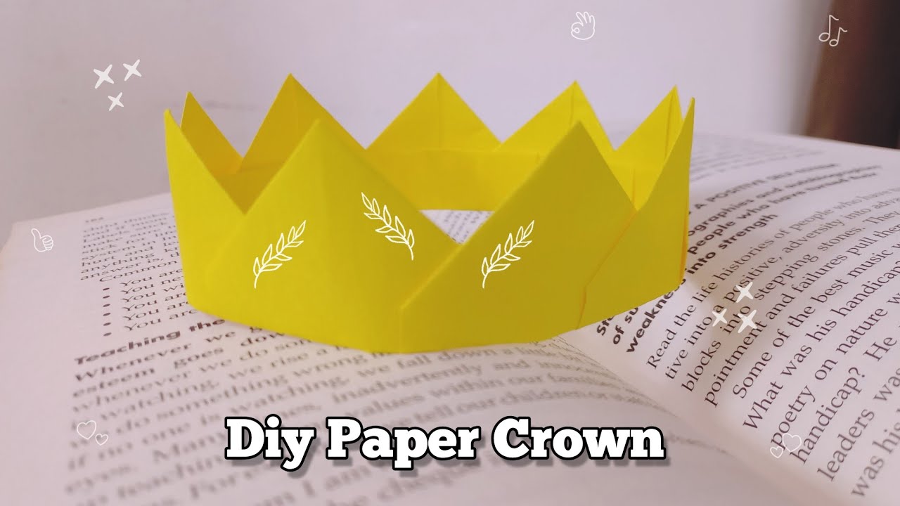 How to make a stunning paper crown at home 👑👸🏻 - YouTube