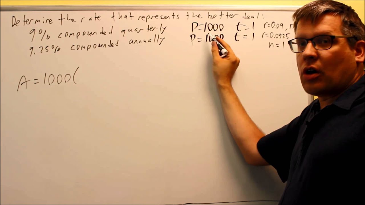 Comparing Compound Interest Rates: Ex 3 - YouTube