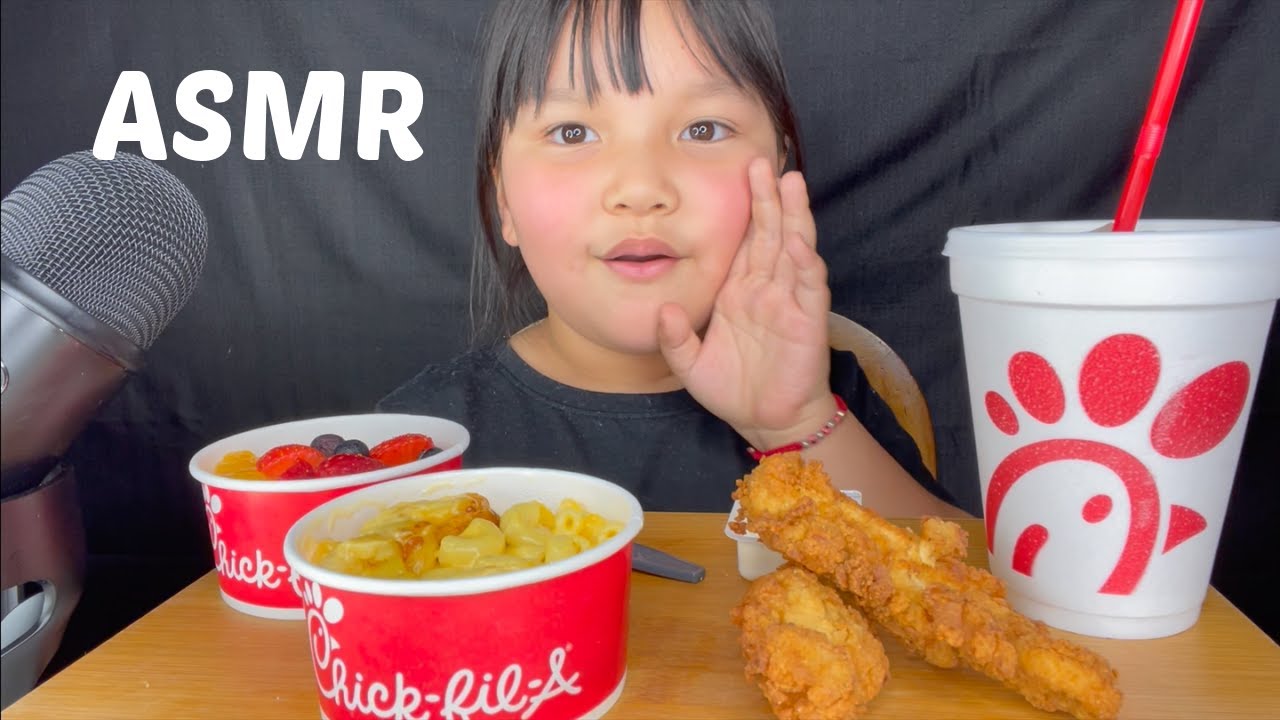 ASMR CHICK-FIL-A CHICKEN TENDERS & MAC & CHEESE MUKBANG - YouTube