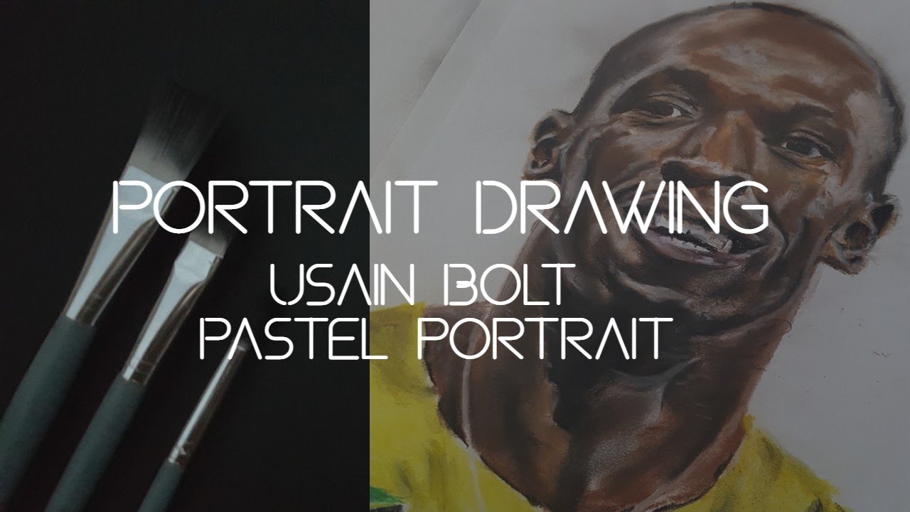 Portrait Drawing | Usain Bolt Portrait (Soft Pastels) - YouTube