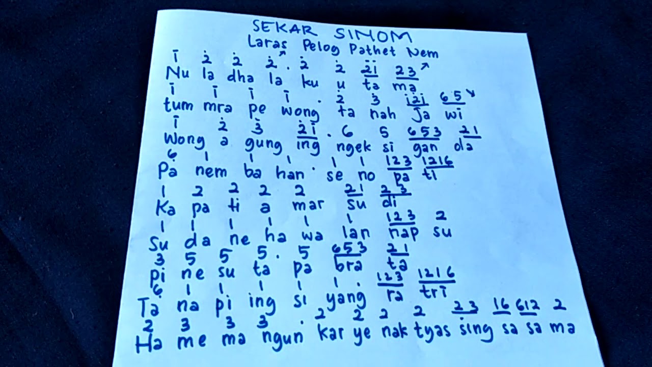 Tembang Sinom Laras Pelog Pathet Nem - YouTube