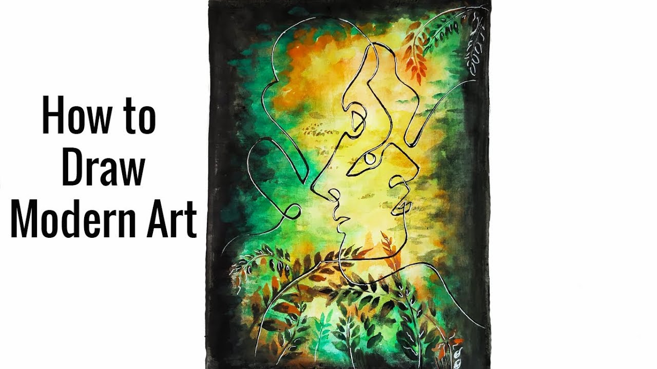 How To Draw Modern Art very easy || Make modern art within few minutes ...