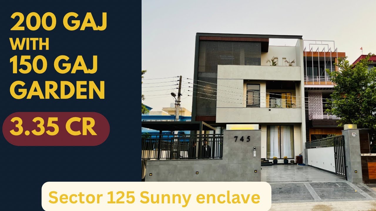 200 Gaj Villa With 150 Gaj Personal Garden In Sector 125 Sunny Enclave ...