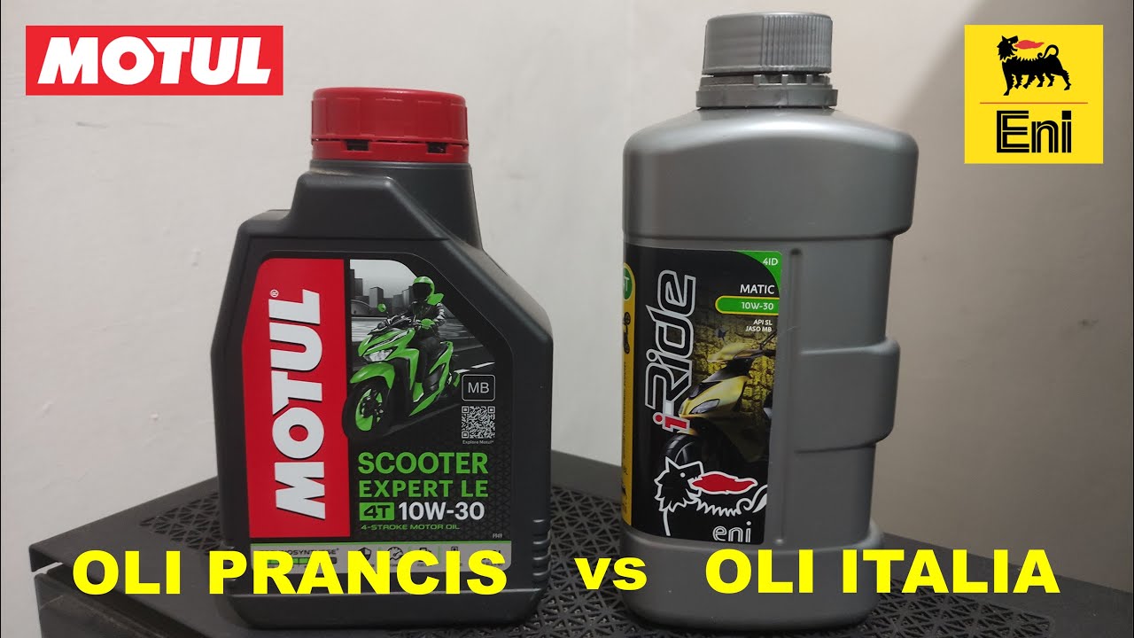 Motul Expert LE Matic 10w-30 VS AGIP Eni 10w-30 Matic Scooter - YouTube